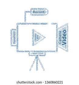 Video Camera Word Cloud Tag Cloud Stock Vector (Royalty Free ...