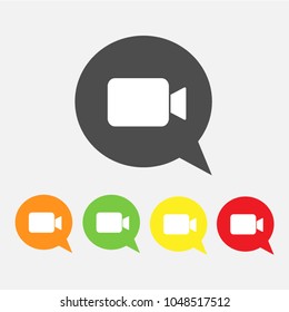 Video Chat Icon Trendy Flat Style Stock Vector (Royalty Free ...