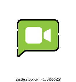 Video Chat Icon Vector Illustration Video Stock Vector (Royalty Free ...