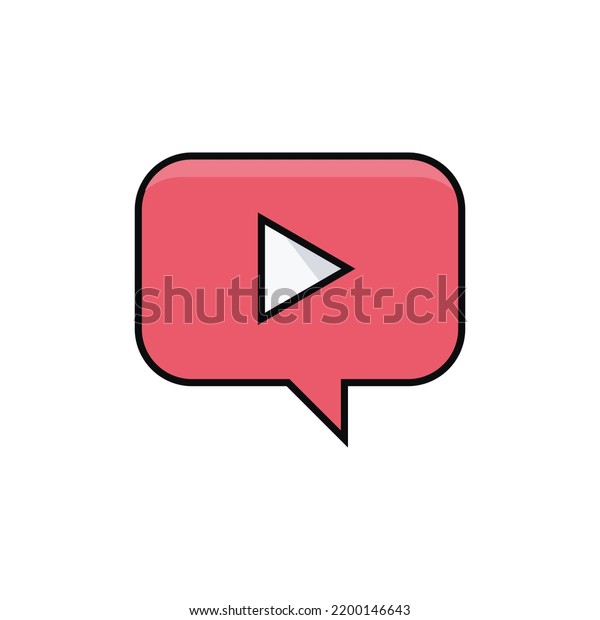 Video Chat Logo Icon Stylish Sign Stock Vector (Royalty Free ...