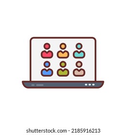 Video Conference Icon Vector Logotype Stock Vector (Royalty Free ...