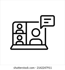 Video Conferencing Vector Icon Symbol Design Stock Vector (Royalty Free ...