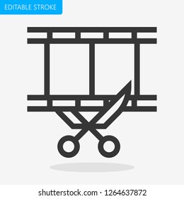 Video Edit Video Cut Icon Pixel Stock Vector (Royalty Free) 1264637872 ...