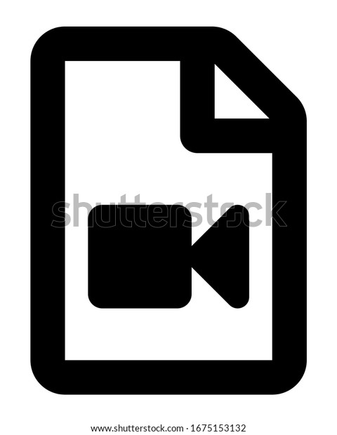 Video File Icon Vector Silhouette Isolated Stock Vector (Royalty Free ...