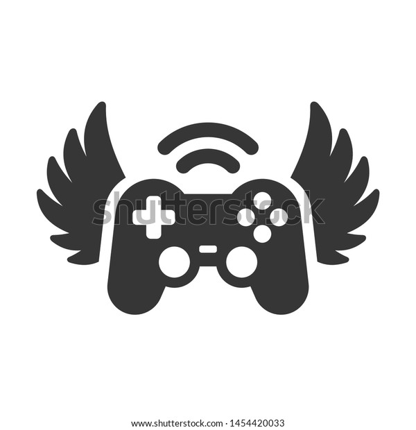Video Game Controller Wings Icon Logo Stock Vector (Royalty Free ...