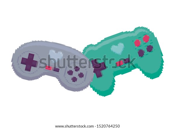 Video Game Controls Pixelate Icon Stock Vector (Royalty Free ...