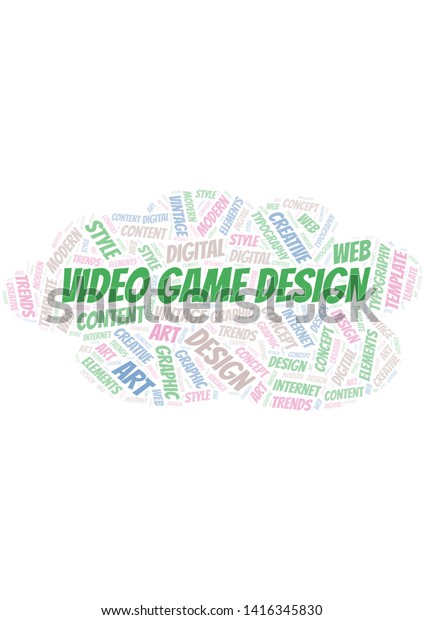Video Game Design Word Cloud Wordcloud 스톡 벡터(로열티 프리) 1416345830 ...