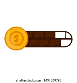Video Game Money Progress Bar Golden Stock Vector (Royalty Free ...