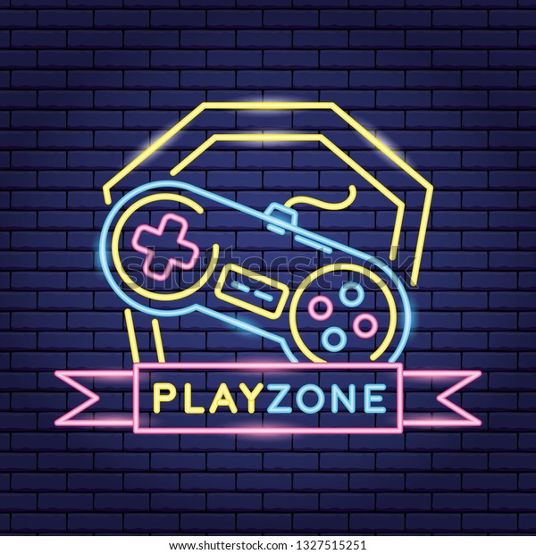 Video Game Neon Stock Vector (Royalty Free) 1327515251 | Shutterstock