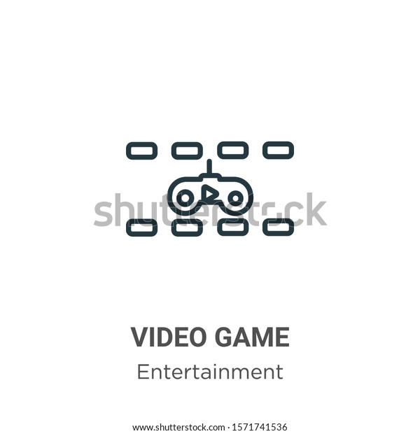 Video Game Outline Vector Icon Thin Stock Vector (Royalty Free ...