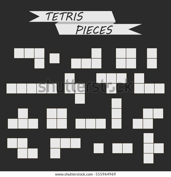 Video Game Pieces Design Brick Game Stock Vector (Royalty Free) 555964969