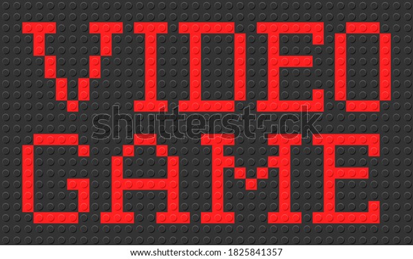 Video Game Pixel Text Plastic Building Stock Vector (Royalty Free ...