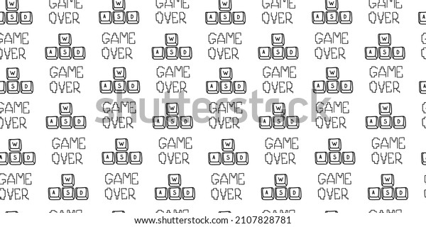 Video Game Seamless Texture Gaming Concept: เวกเตอร์สต็อก (ปลอดค่า ...