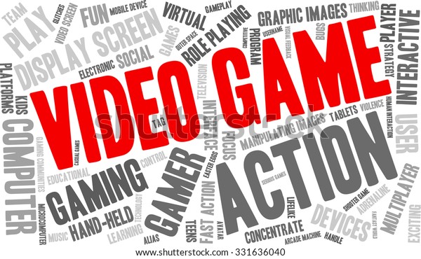 Video Game Word Cloud On White Stock Vector (Royalty Free) 331636040 ...