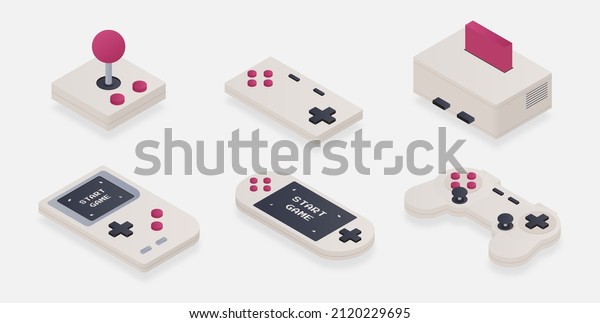 Video Games Concept Collection Old Items Stock Vector (Royalty Free ...
