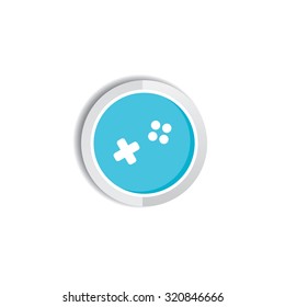 Video Games Round Icon Button Stock Vector (Royalty Free) 320846666 ...