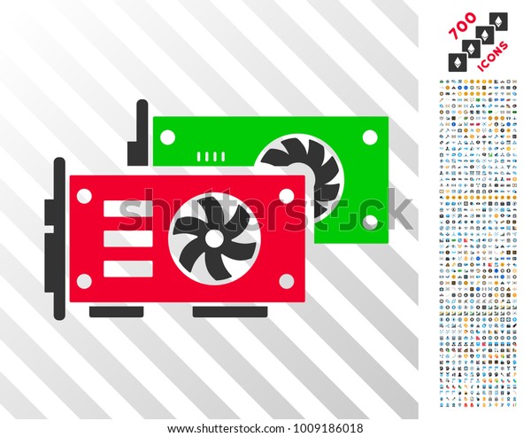 Video Graphics Gpu Cards Pictograph 700 Stock Vector (Royalty Free ...