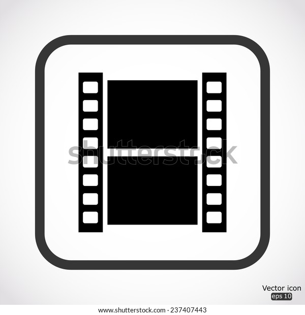 Video Icon Black Vector Illustration Stock Vector (Royalty Free ...