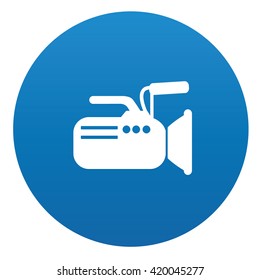 Video Icon Design On Blue Buttonvector Stock Vector (Royalty Free ...