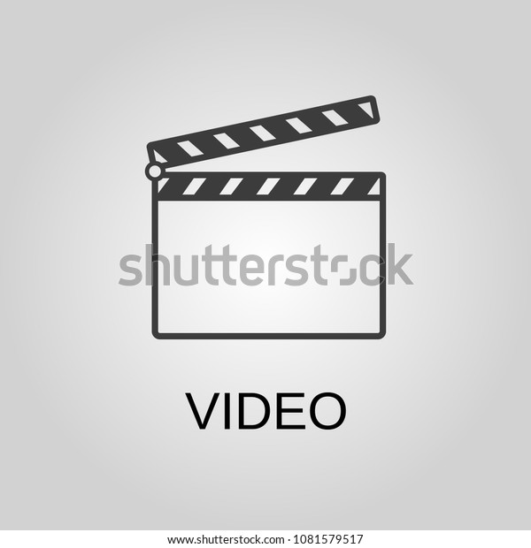 Video icon. Video symbol. Flat design. Stock - Vector illustration