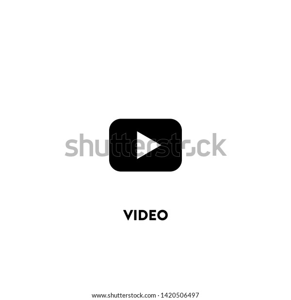 Video Icon Vector Video Sign On Stock Vector (Royalty Free) 1420506497 ...