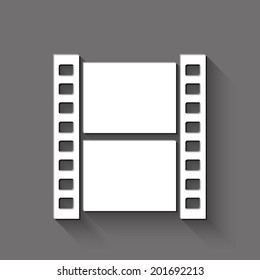 Video Icon White Vector Illustration Shadow: เวกเตอร์สต็อก (ปลอดค่า ...