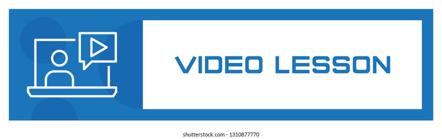 Video Lesson Icon Concept Stock Vector (Royalty Free) 1310877770 ...