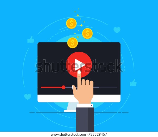 Video Monetization Concept Making Money Video Stock Vector (Royalty ...