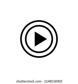 Video Play Button On White Background Stock Vector (Royalty Free ...