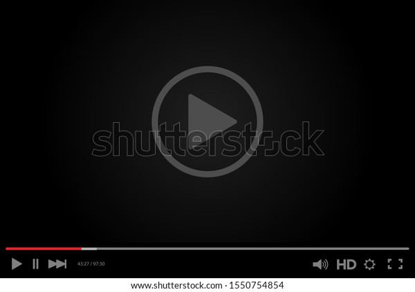 Video Player Bar Template Your Design Stock Vector (Royalty Free ...