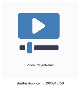 Video Player Name Icon Concept Stock Vector (Royalty Free) 1998245750 ...