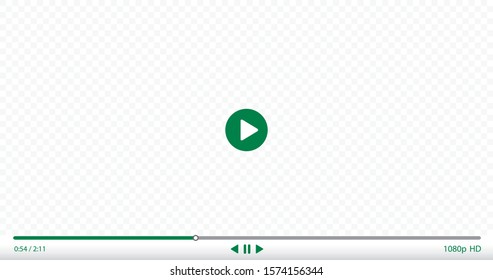 Video Player Screen Template Clean User Stock Vector (Royalty Free ...