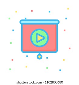 Video Presentation Play Stock Vector (Royalty Free) 1102803680 ...