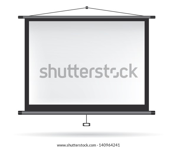 Video Projector On White Wall Stock Vector (Royalty Free) 140964241 ...