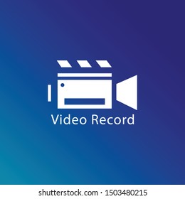 Video Record Logo Simple Shapes Bright Stock Vector (Royalty Free ...