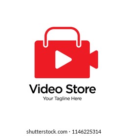 Video Shop Logo Template Design Vector: vector de stock (libre de ...