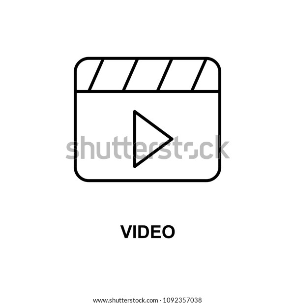 Video Sign Icon Element Simple Web Stock Vector (Royalty Free) 1092357038