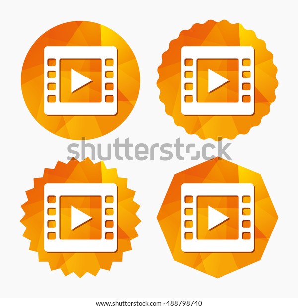 Video Sign Icon Video Frame Symbol Stock Vector (Royalty Free ...