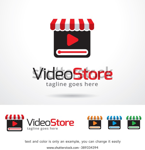 Video Store Logo Template Design Vector Stock Vector (Royalty Free ...