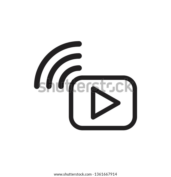 Video Streaming Icon Stock Vector (Royalty Free) 1361667914