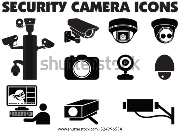 Video Surveillance Security Cameras Graphic Vector Stock Vector ...