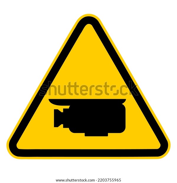 Video Surveillance Warning Sign Vector Sticker Stock Vector (Royalty ...