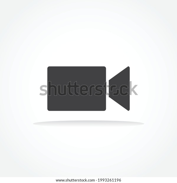 Video Symbol Flat Icon Black Color Stock Vector (Royalty Free ...
