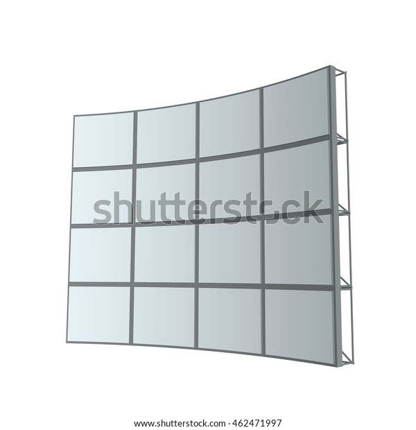 Video Wall Isolated On White Background Stock Vector (Royalty Free ...