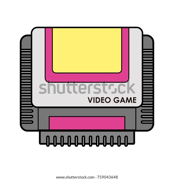 Videogame Cassette Isolated Stock Vector (Royalty Free) 759043648 ...