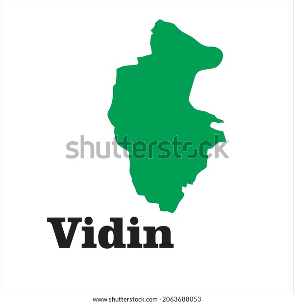 Vidin Map On White Background Stock Vector (Royalty Free) 2063688053 ...