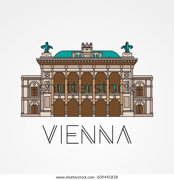 Vienna State Opera Symbol Austria Modern: เวกเตอร์สต็อก (ปลอดค่า ...
