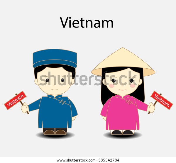 Vietnam Cartoon Vector Stock Vector (Royalty Free) 385542784