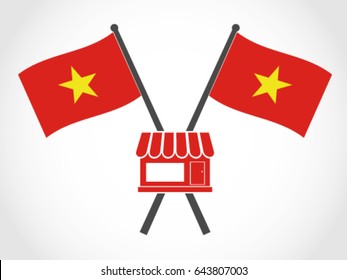 Vietnam Emblem Store Stock Vector (Royalty Free) 643807003 | Shutterstock
