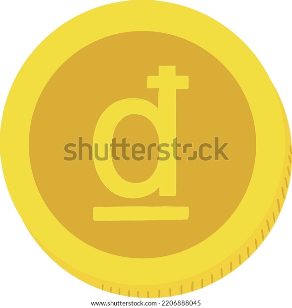 Vietnam Flag Vector Hand Drawnvietnamese Dong Stock Vector (Royalty ...
